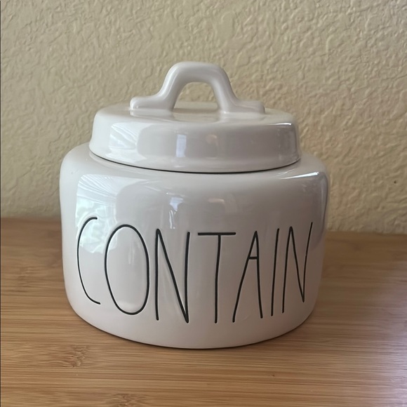 Rae Dunn | Kitchen | Rae Dunn White Ceramic Storage Canister With The ...